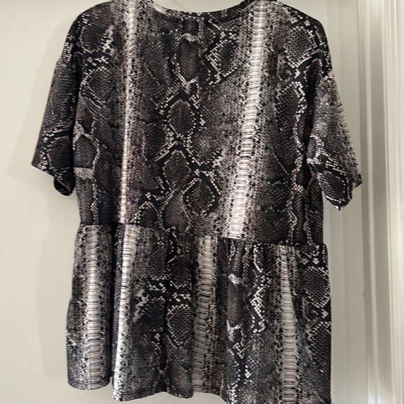Zara | Tops | Zara Snakeskin Top | Poshmark